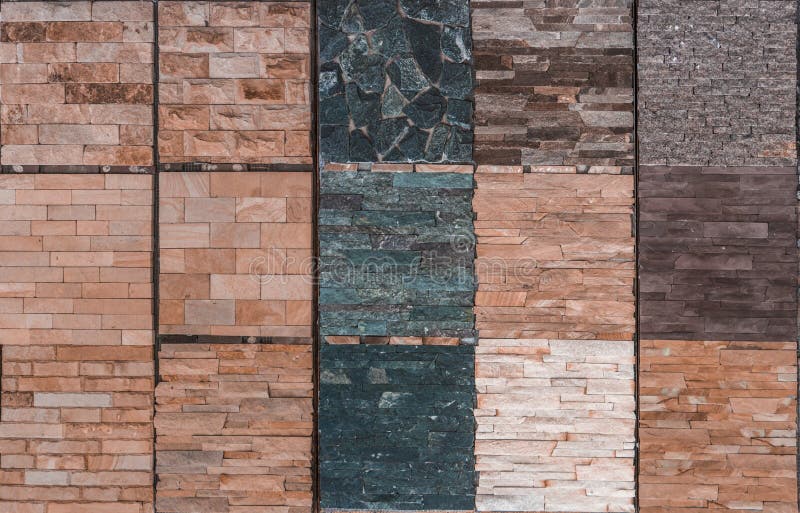 Various Decorative Tiles, and Natural Stone Samples Stock Image - Image ...