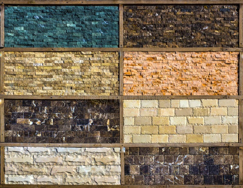 Various Decorative Tiles, and Natural Stone Samples Stock Photo - Image ...