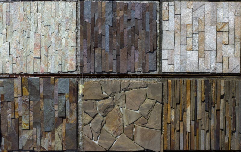 Various Decorative Tiles, and Natural Stone Samples Stock Image - Image ...