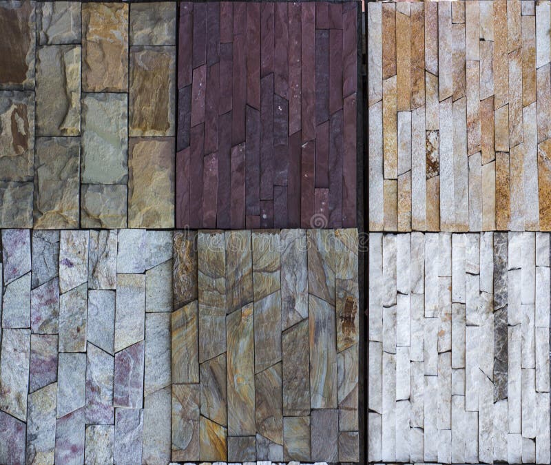Various Decorative Tiles, and Natural Stone Samples Stock Photo - Image ...