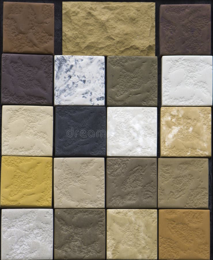 Various Decorative Tiles, and Natural Stone Samples Stock Photo - Image ...