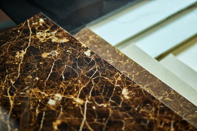 Various Decorative Tiles Samples. Colorful Samples of a Stone Tile in ...