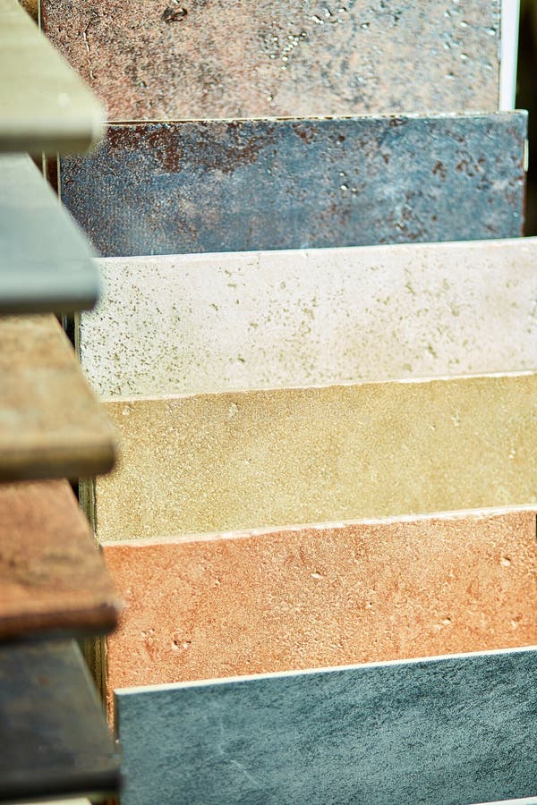 Various Decorative Tiles Samples. Colorful Samples of a Stone Tile in ...