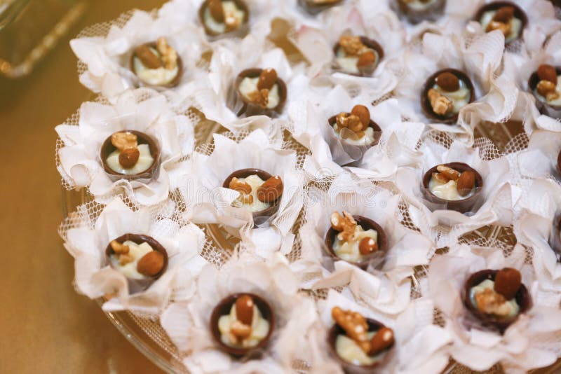 Various Delicious and Beautiful Candies for Party and Wedding Stock ...