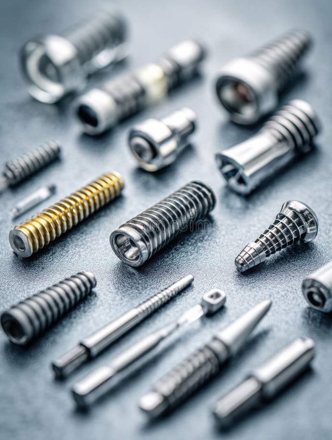 Dental Implant Components Arranged Neatly on a Sterile Surface for ...