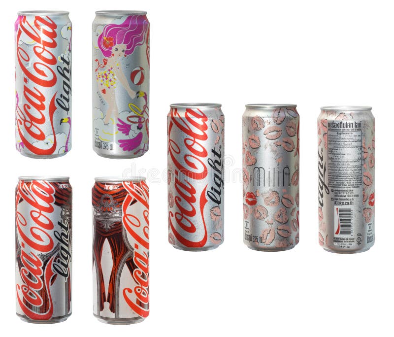 Various Design of Coca-Cola Can Editorial Image - Image of coca ...