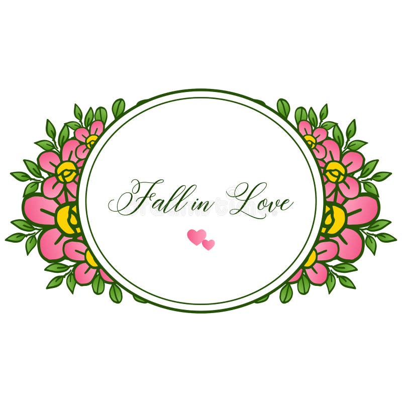Various Design of Greeting Card Fall in Love, with Style of Elegant ...
