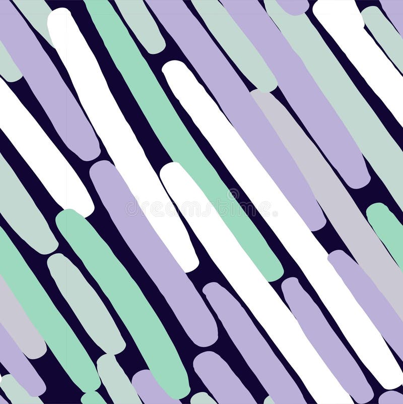 Various Diagonal Lines and Stripes. Doodle Thick Strokes. Set of Three ...