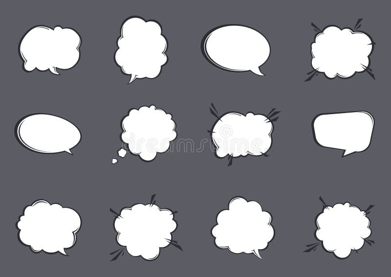 Various Dialog Clouds. Set of Various Text Bubbles. Set Speech Bubbles ...