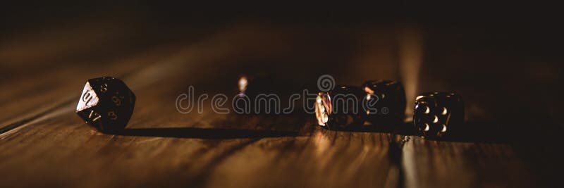 Various Dice for Pen and Paper Game Stock Image - Image of medieval ...