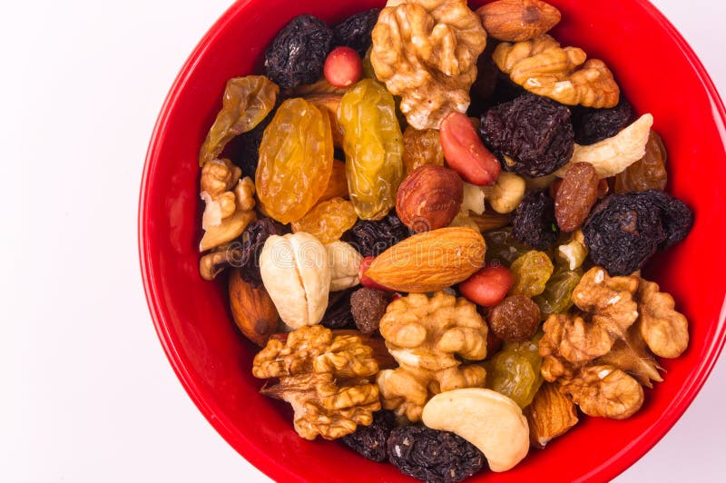 Different Mixed Nuts and Raisins Stock Image - Image of closeup ...