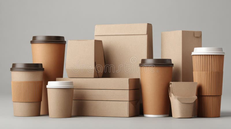 593 Disposable Kraft Paper Food Containers Stock Photos - Free ...