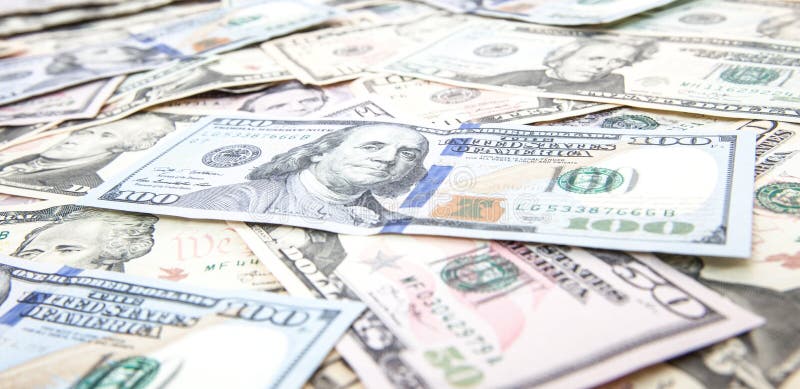 Various Dollar Notes Background Stock Image - Image of income, dollar ...