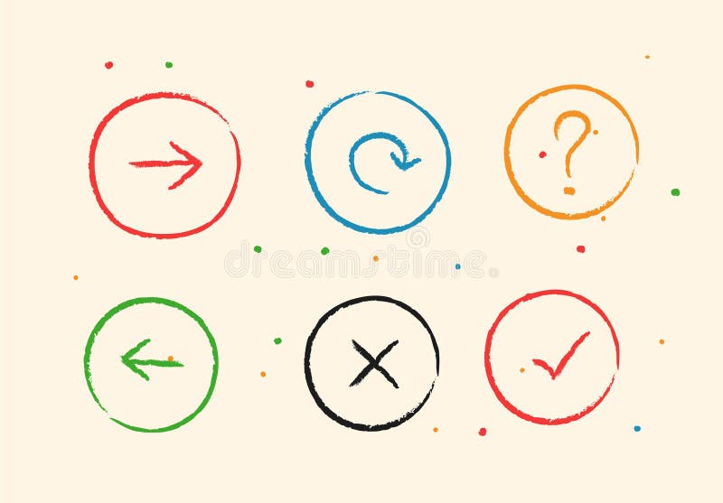 Various Doodle Sketch Circles Set Stock Illustration - Illustration of ...