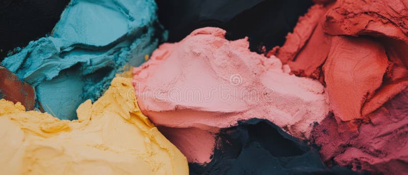 Dried Ink Textures Showcasing Vibrant Colors and Matte Finishes in a ...