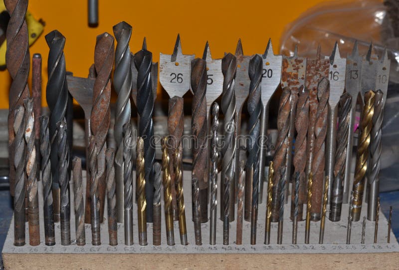 Various drills in the set stock photo. Image of building - 121126296