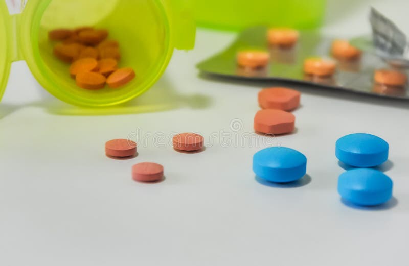 Various Drugs in Tablet Form in the White Background Stock Photo ...