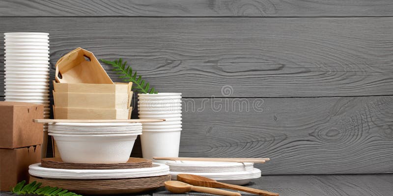 Various Eco Friendly Tableware Made from Natural, Recyclable Materials ...