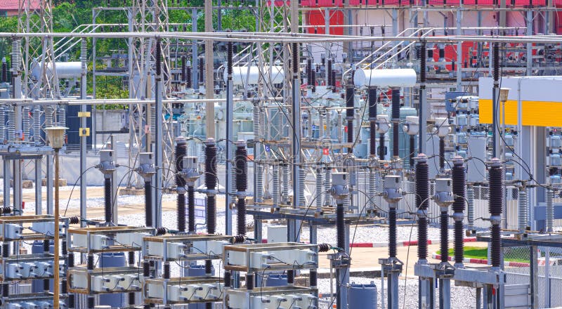 Various Electrical Component and Equipment on Poles Structure of High ... Various Electrical Component and Equipment on Poles Structure of High ...