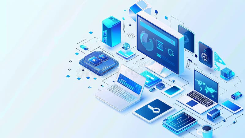 Computers Blue Background Stock Illustrations – 4,689 Computers Blue ...