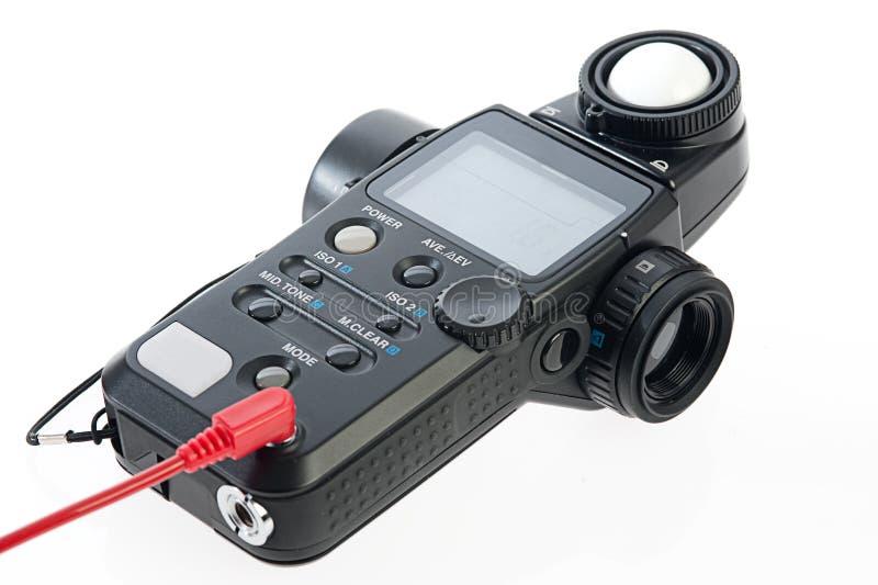 Various Electronic Exposure Meter Stock Photo - Image of flash ...