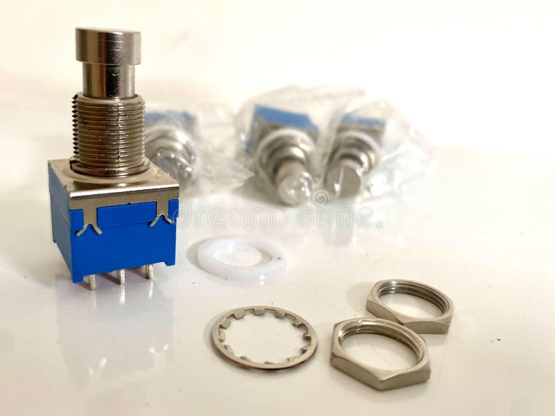 Various Electronic Push Button Switches Stock Image - Image of circuit ...