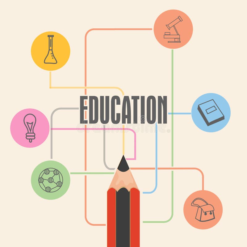 Various Elements for Education Concept. Stock Illustration ...