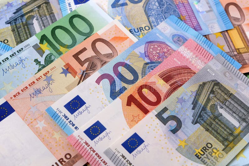 Various Euro Currency Notes Background Stock Image - Image of bills ...