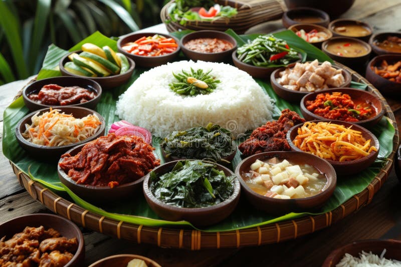 Various Examples of Asian Foods and Ingredients Stock Illustration ...