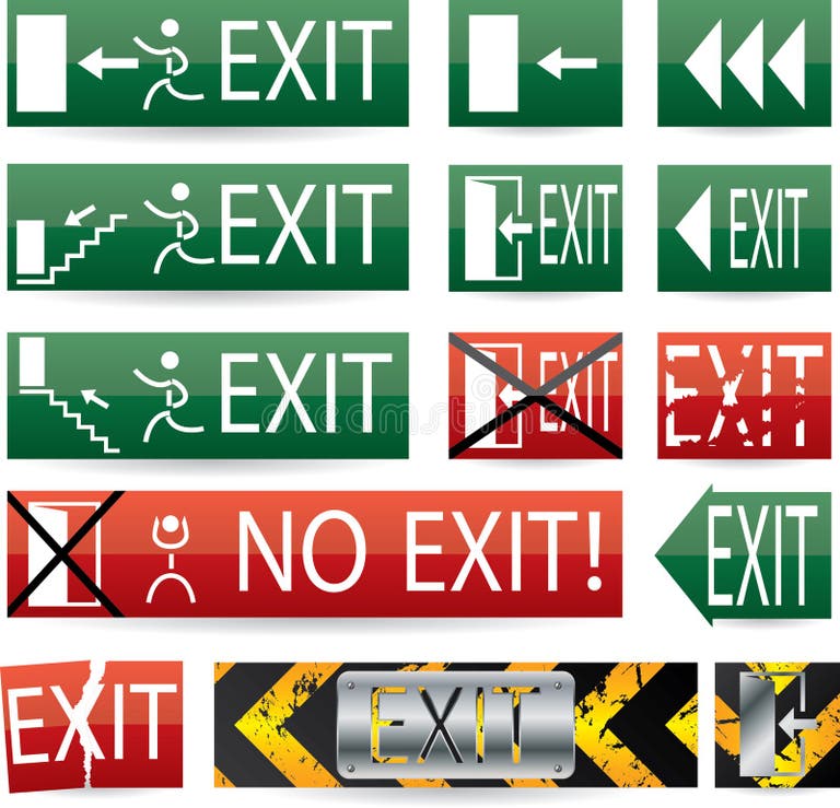 Exit Label Stock Illustrations – 10,659 Exit Label Stock Illustrations ...