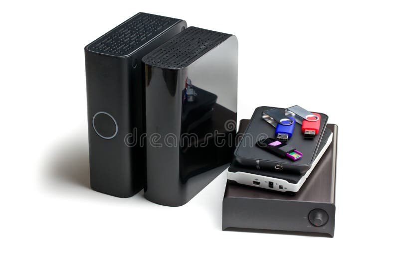 Various External Memory Drive Stock Image - Image of computer ...