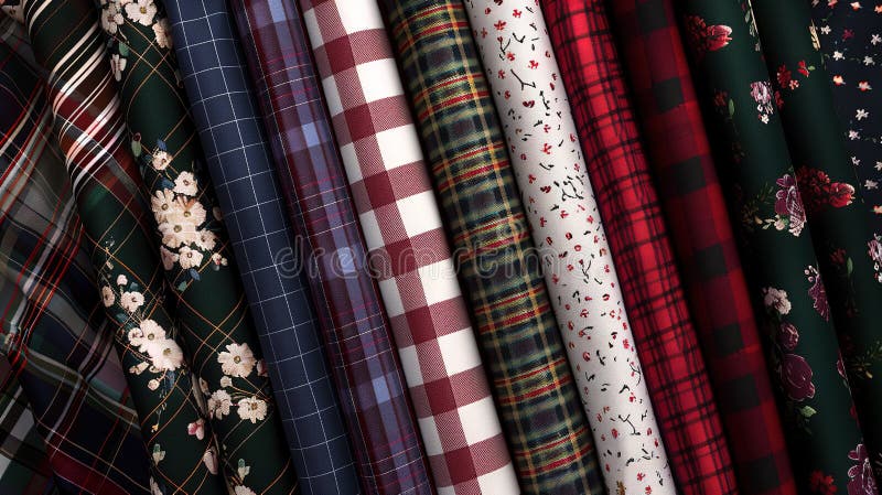 Various Fabric Patterns and Textures Displayed in a Vibrant Array of ...