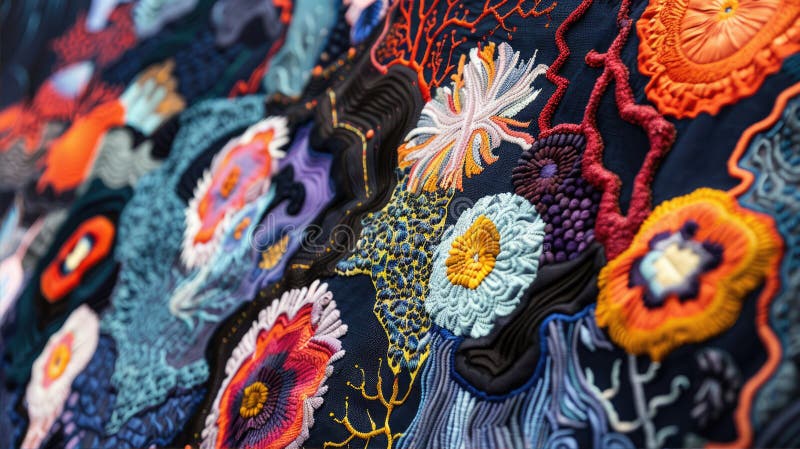 Various Fabrics with Patterns. Textiles for Sewing Colorful Clothes ...