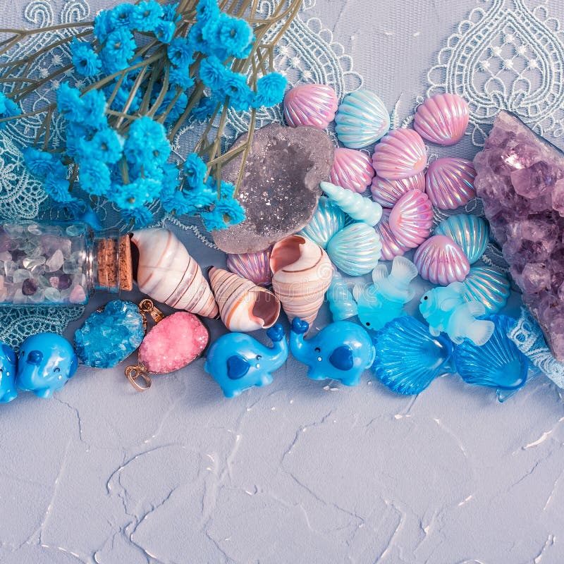 Various Figurines, Shells, Crystals and Other Cute Items for Hobbies ...