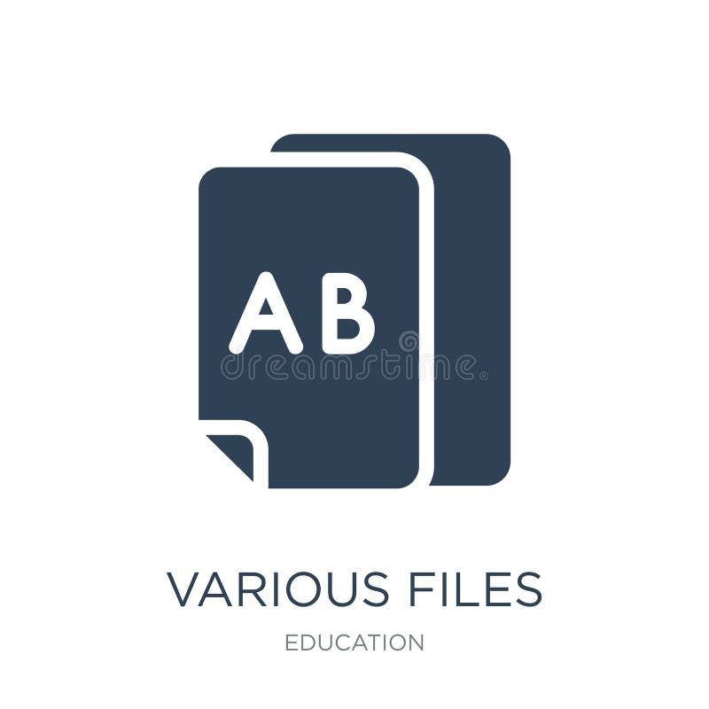 Files Icon in Trendy Design Style. Files Icon Isolated on White ...