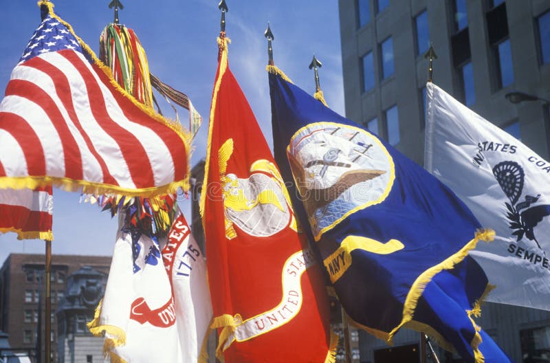 Various Flags of the Armed Forces Editorial Photo - Image of military ...