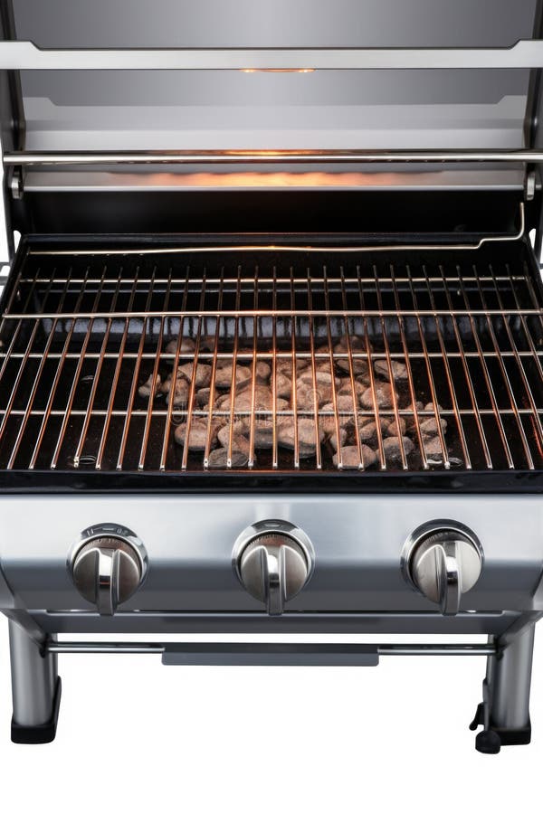 Various Food Cooking on a Grill, Perfect for Summer BBQ Concept Stock ...