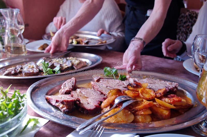 Various food on table stock image. Image of meal, dinner - 256575913