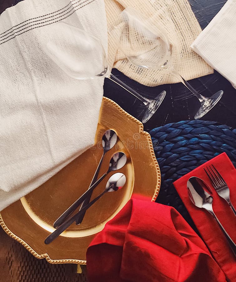 Formal Table Decor Products for Holiday Dinner, Luxury Tableware Stock ...