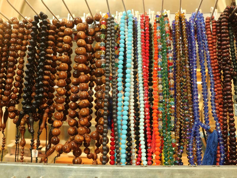 Various Forms of Prayer Beads for Muslims To Remember Allah Stock Photo ...