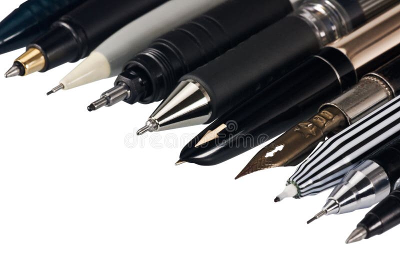 Various fountain pens stock photo. Image of design, office - 10216304