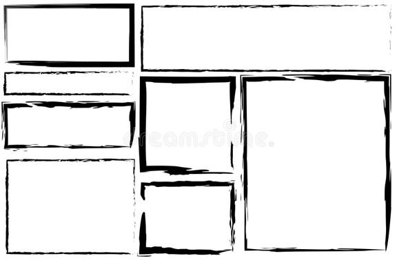 Various Frames Icon. Hand-drawn Borders Illustration. Simple Graphic ...