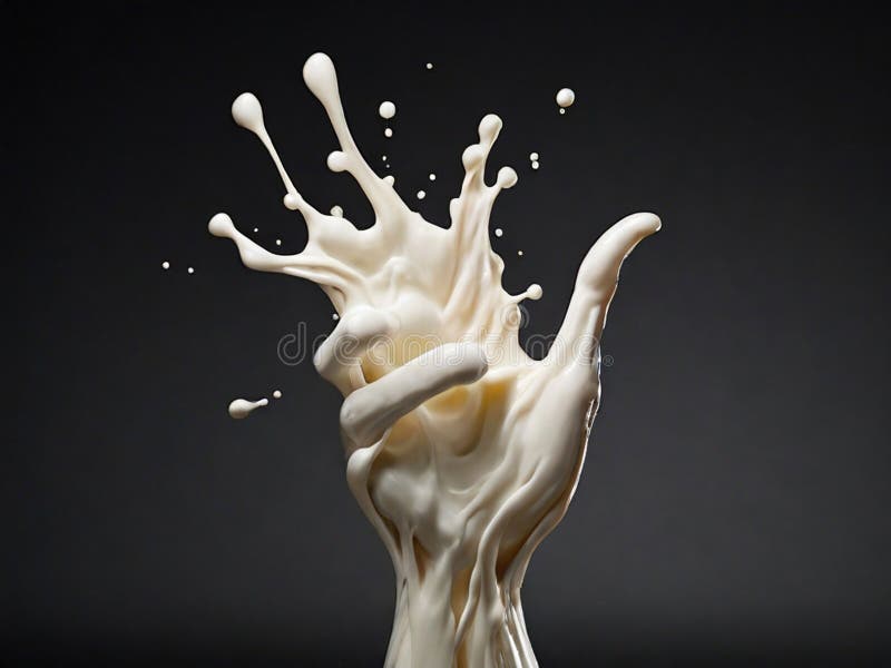Various Fresh Dairy Products. Milk Background. Milky Wave. Milk Splash ...