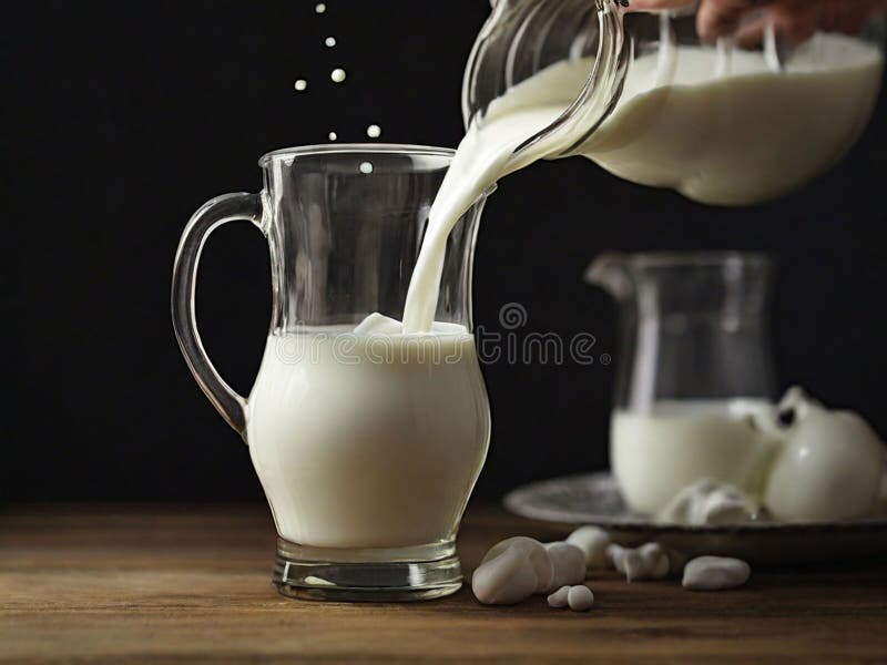 Various Fresh Dairy Products. Milk Background. Milky Wave. Milk Splash ...