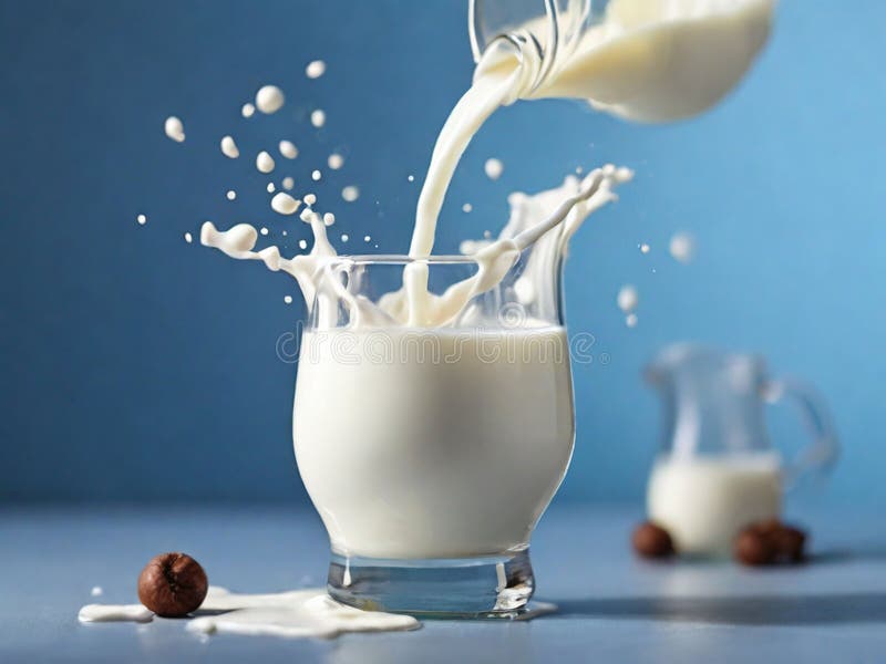 Various Fresh Dairy Products. Milk Background. Milky Wave. Milk Splash ...
