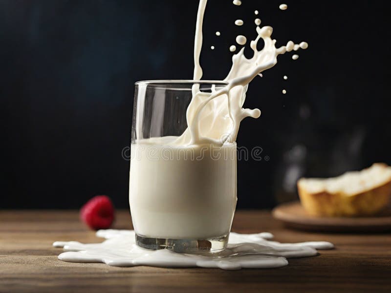 Various Fresh Dairy Products. Milk Background. Milky Wave. Milk Splash ...