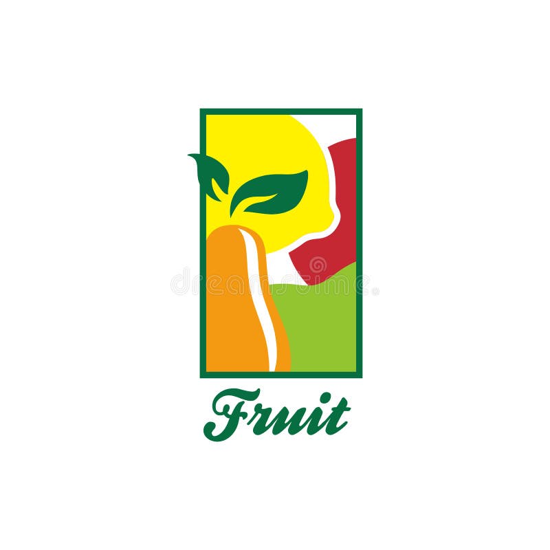 Various Fresh Fruit Logo Vector Stock Vector - Illustration of natural ...