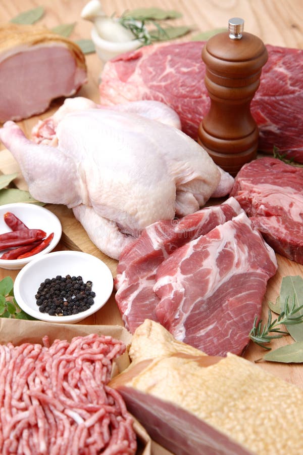 Various Fresh Meats stock image. Image of fresh, minced - 44512695