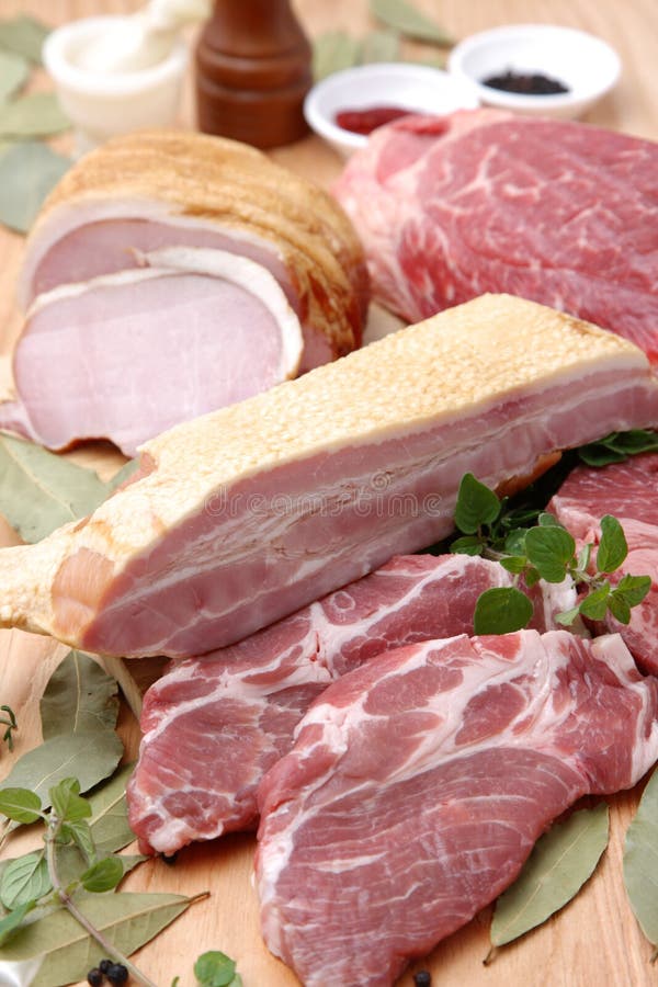 Various Fresh Meats stock photo. Image of protein, kitchen - 44512698