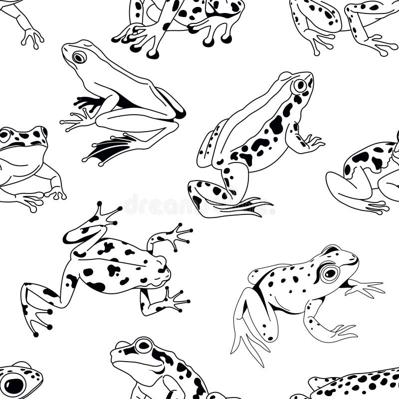 Various Frogs Seamless Background Stock Illustrations – 56 Various ...